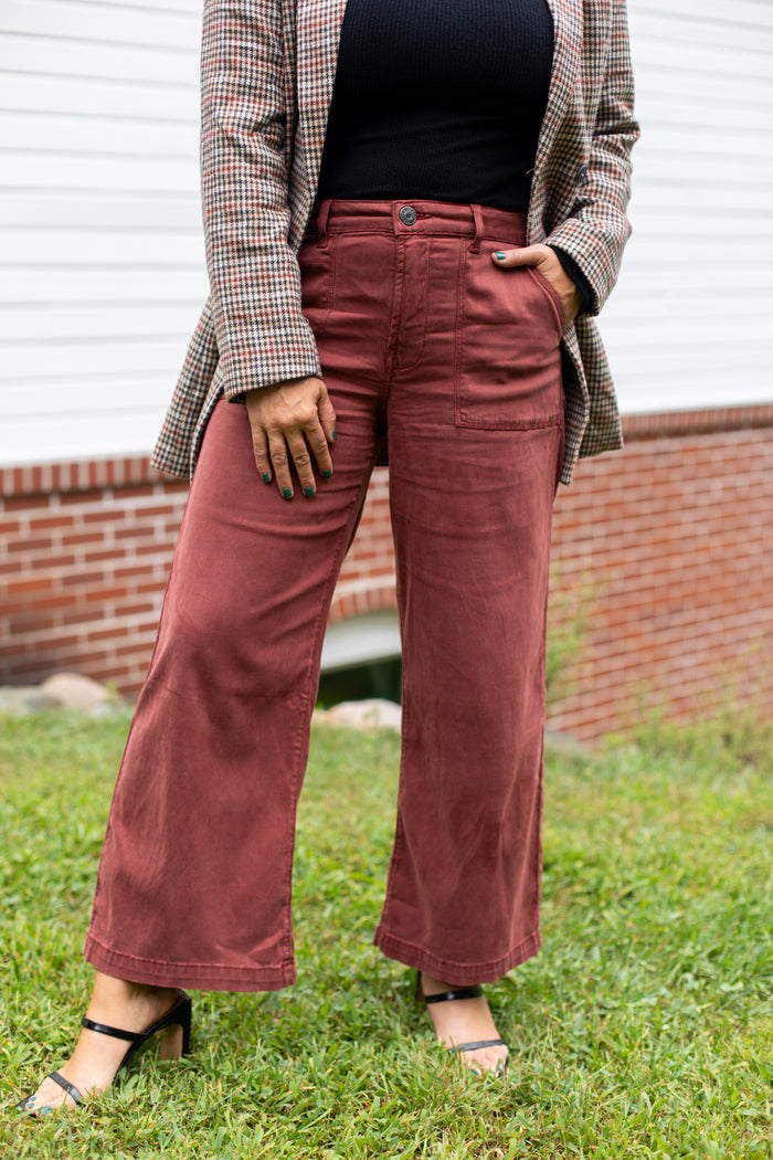 Kut from the Kloth Meg Wide Leg - Rust